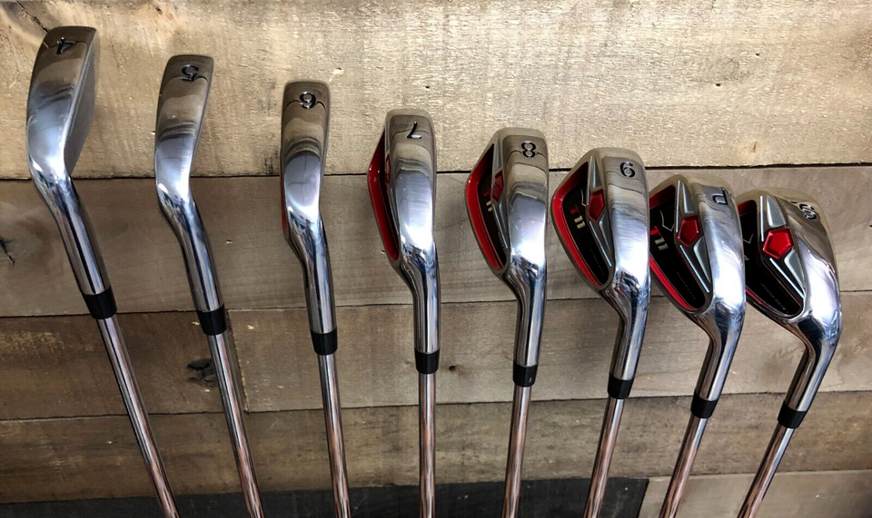 DEMO Mens T11 Powerback Golf Clubs Iron Set #4-SW Regular Flex Steel ...