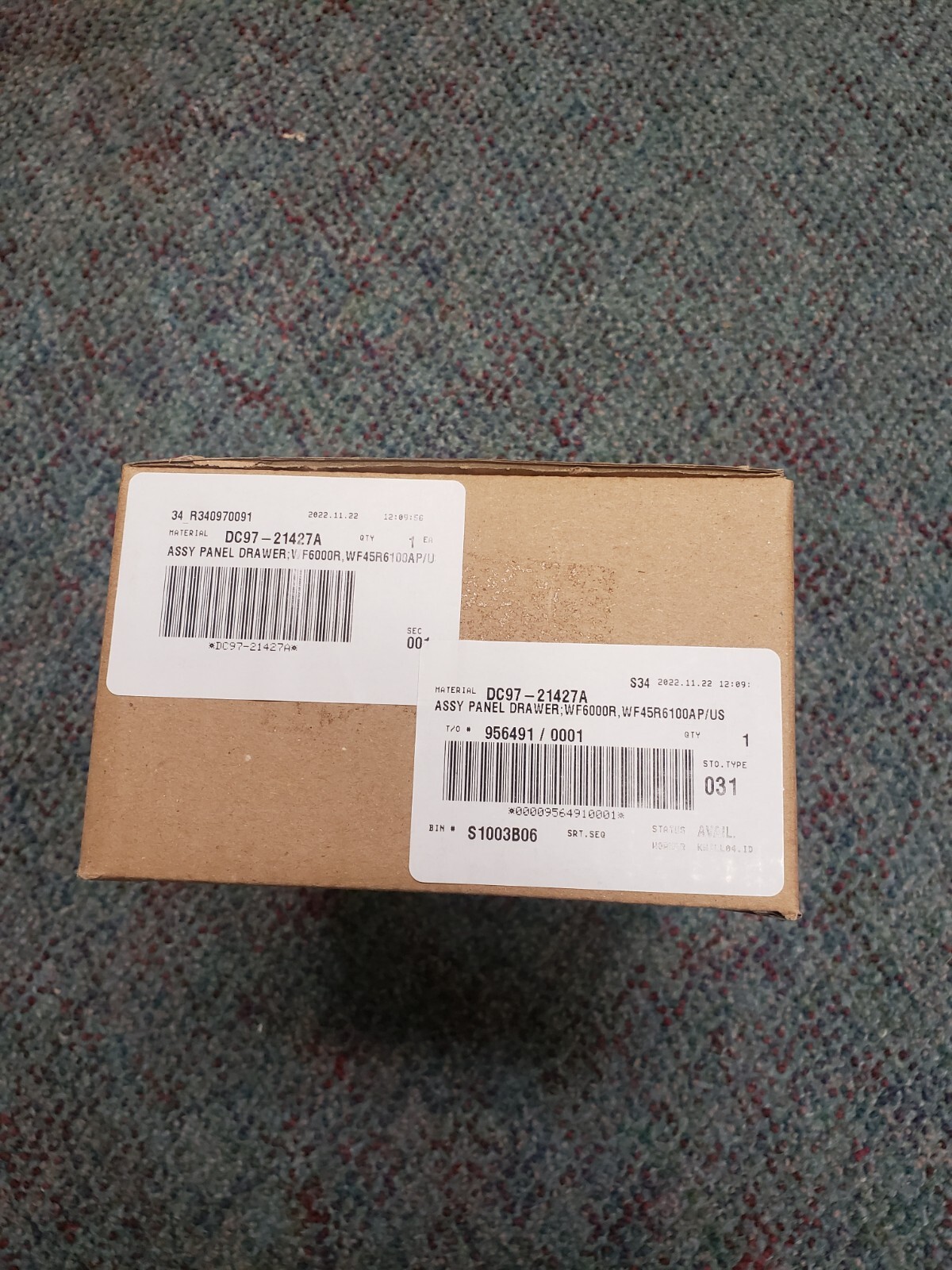 Samsung Washer Dispenser Drawer DC97-21427A DC97-22708B DC61-04862A ...