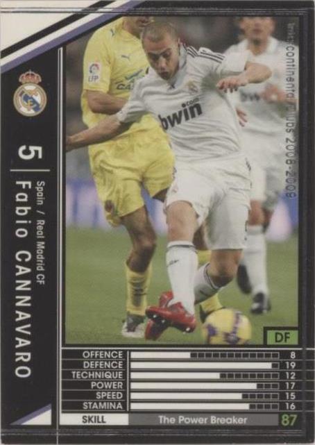 2008-09 Panini WCCF Intercontinental Clubs - Fabio Cannavaro #306/352 ...