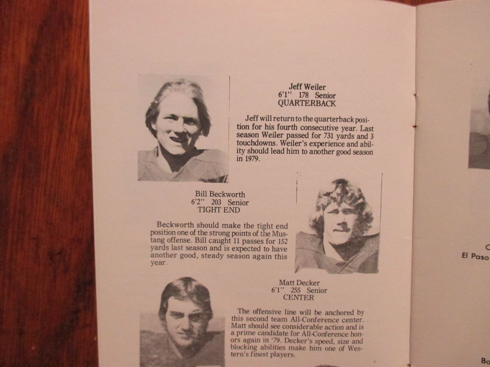 1979 Western New Mexico University Football Media Guide(CLEM MANCINI ...