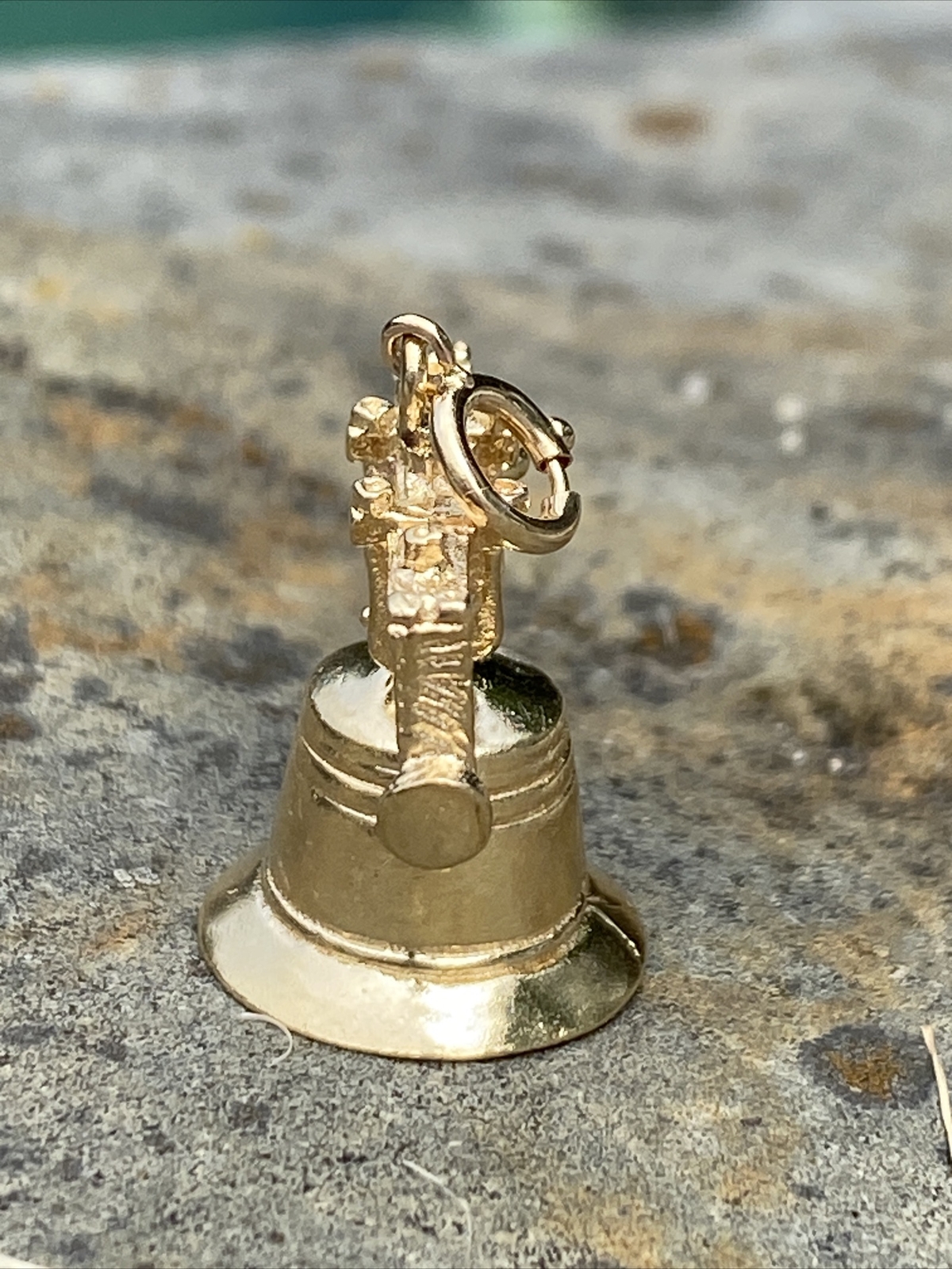14K Yellow Gold Liberty Bell Charm | eBay