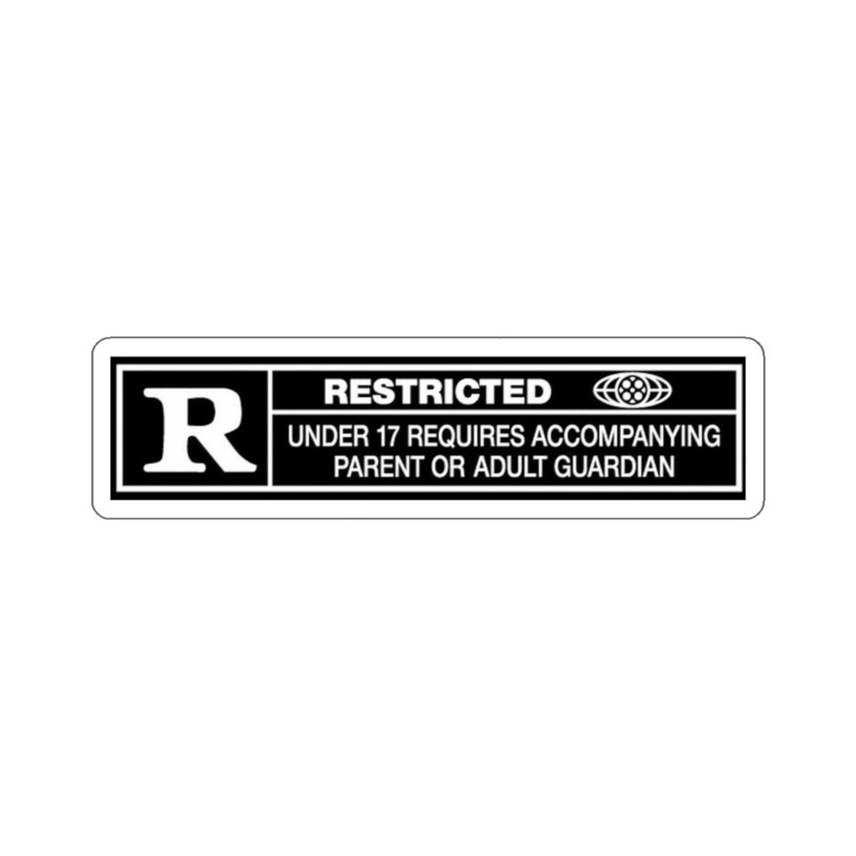 Rating Rated R Traditional Logo Adult Supervision Advisory Label ...