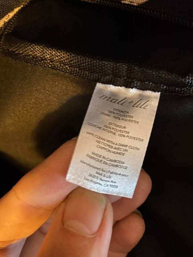 Mali + Lili Signature Abstract Print Weekender Black Tan Gold Accent ...