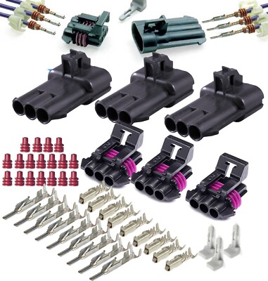 3-Set Delphi Metri-Pack 150 Series 3-PIN Connector 16-18 AWG Seal Kit ...
