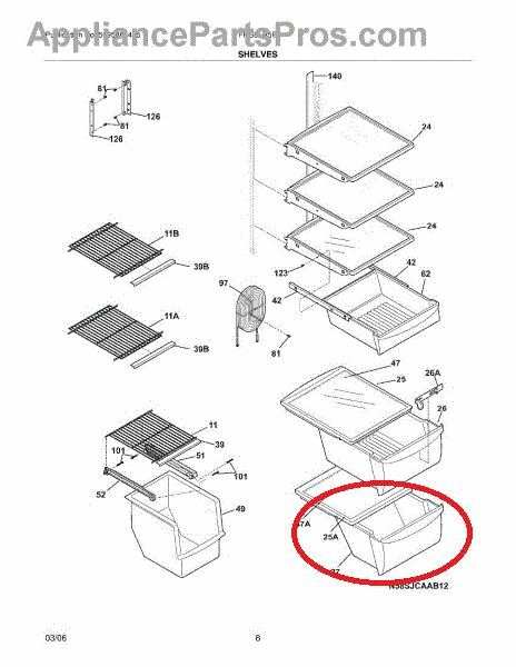 Crisper Pan Drawer ( Bottom ) Compatible with FRIGIDAIRE Refrigerator ...