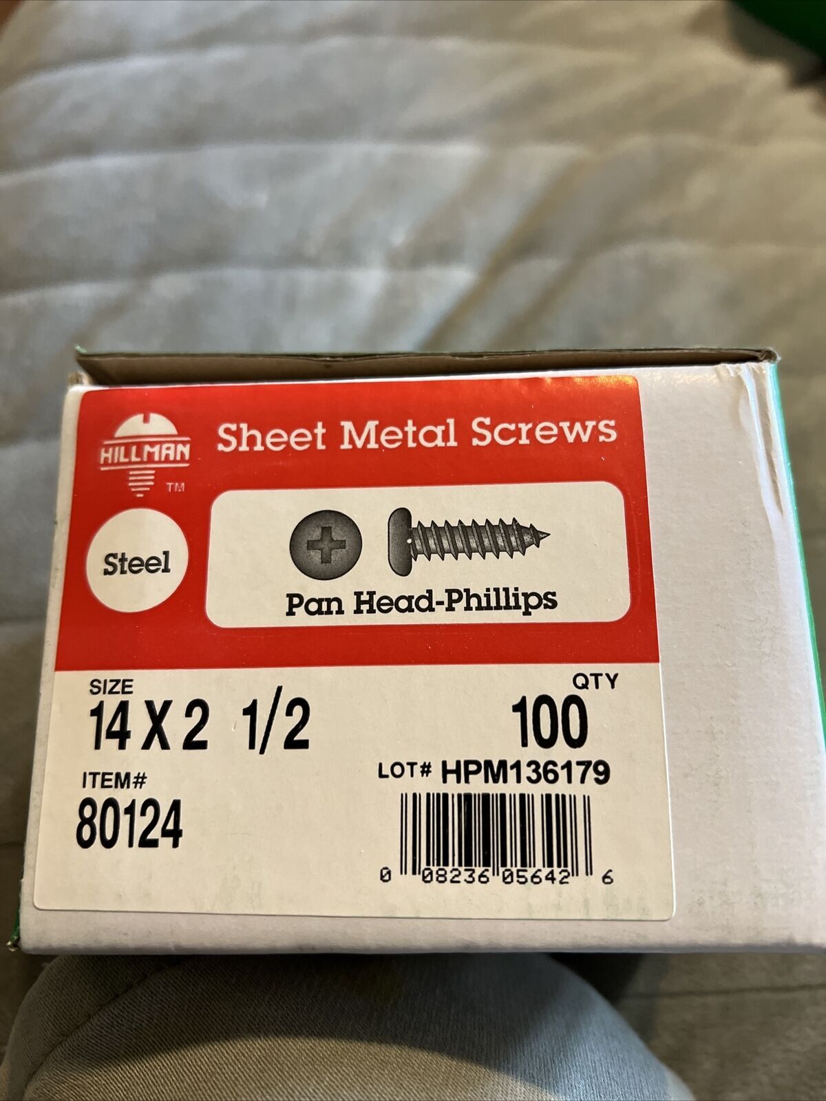 Hillman No. 14 S X 2-1/2 in. L Phillips Pan Head Sheet Metal Screws 100 ...