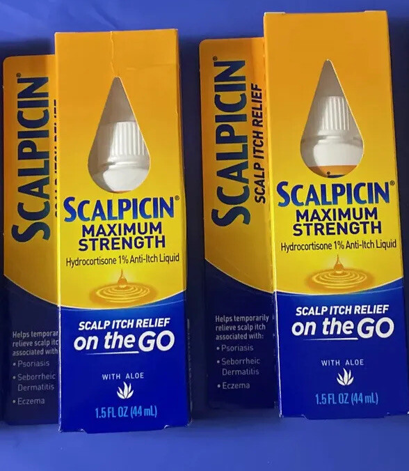 TWO 1.5oz Scalpicin Maximum Strength Scalp Itch Treatment Exp 5/24 ...