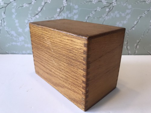 Vintage Wooden Recipe Box/ Index File Card Box | eBay
