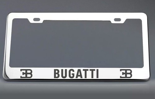 Bugatti License Plate Frame Stainless Steel with Laser Engraved | eBay