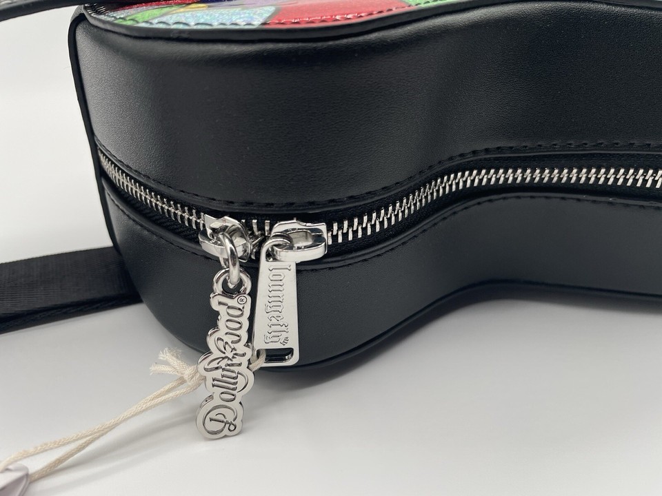 NEW! Dollywood Loungefly Crossbody Guitar Purse Coat of Many Colors ...