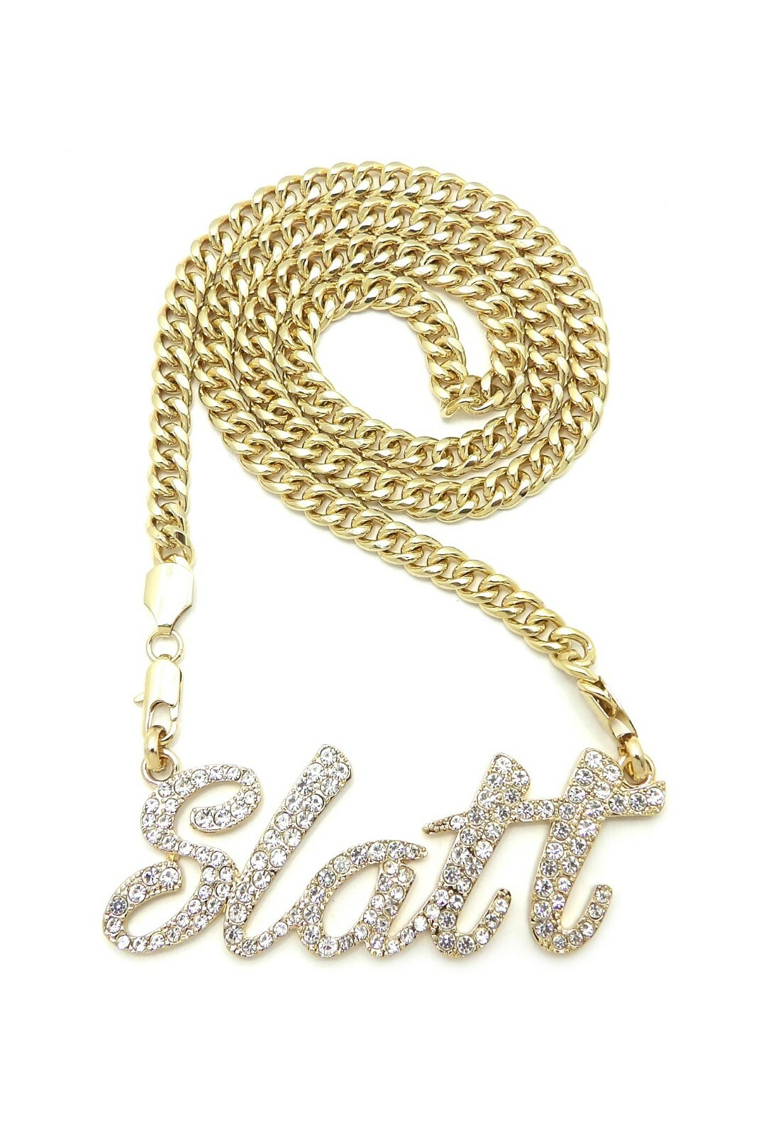 New Ice Bling SLATT Pendant with 6mm 24" Cuban Chain | eBay