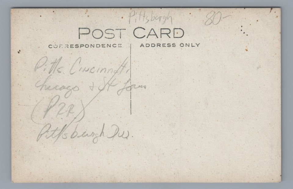 RPPC PANHANDLE ROUTE RAILROAD Depot SHERIDAN PA Pittsburgh Real Photo ...