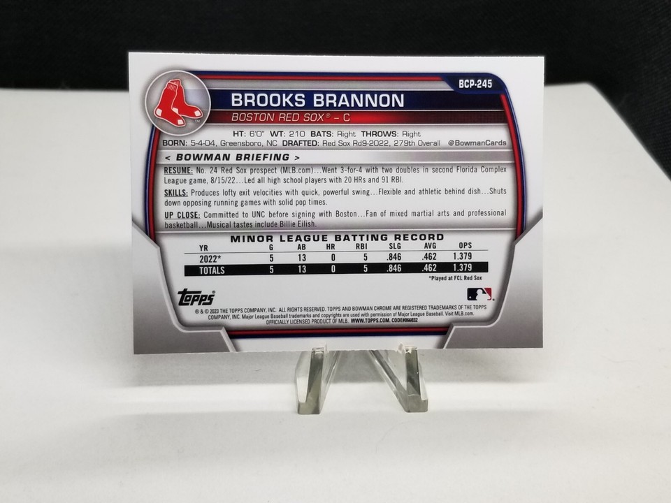 2023 Bowman Chrome BROOKS BRANNON 1st Bowman Mojo Refractor #BCP-245 | eBay