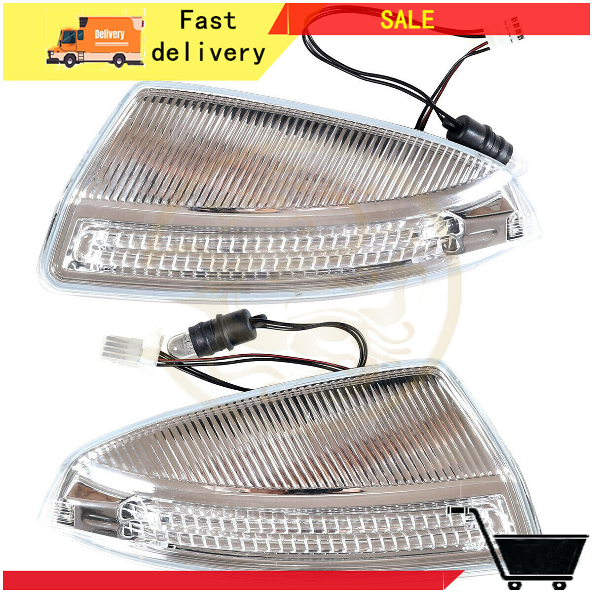 Pair Door Side Mirror Turn Signal Lamp Light For Mercedes Benz X164 ...