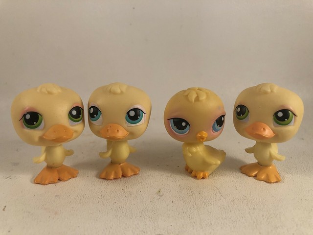Littlest Pet Shop Authentic LPS Duck Chick Bird Yellow Set #13 #51 #150 ...