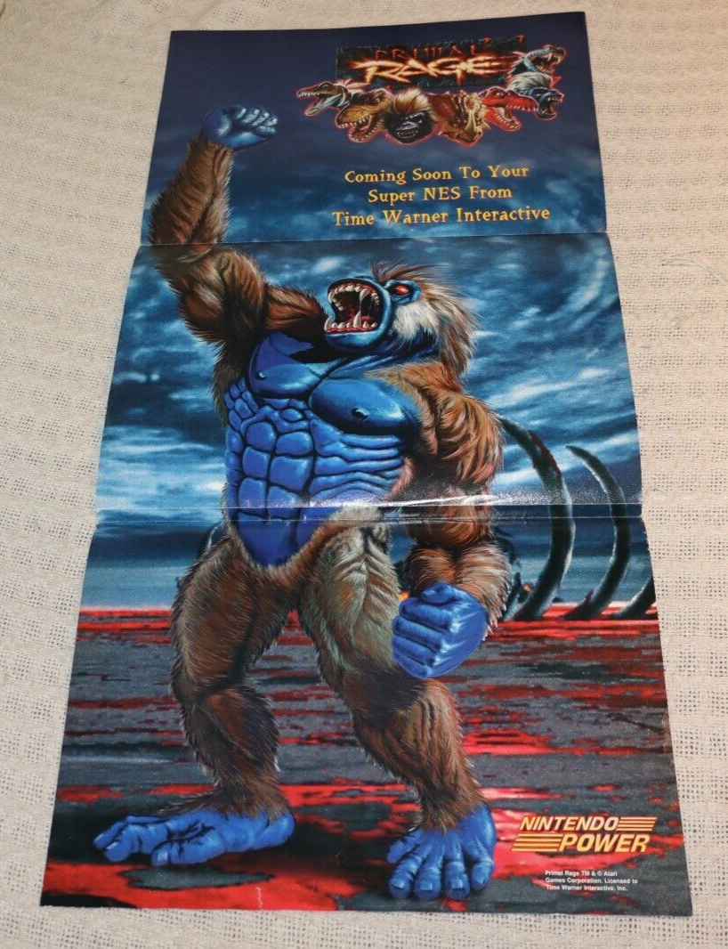 OEM Nintendo Power Primal Rage 23" x 11" Poster ONLY | eBay