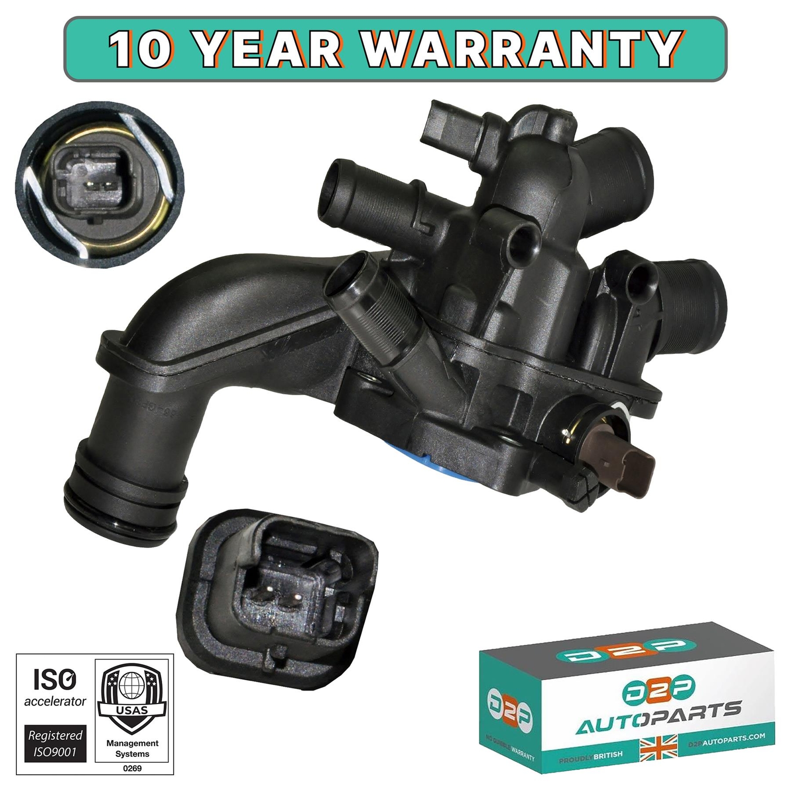 THERMOSTAT HOUSING WITH SENSOR FOR BMW MINI ONE, COOPER, COOPER S ...