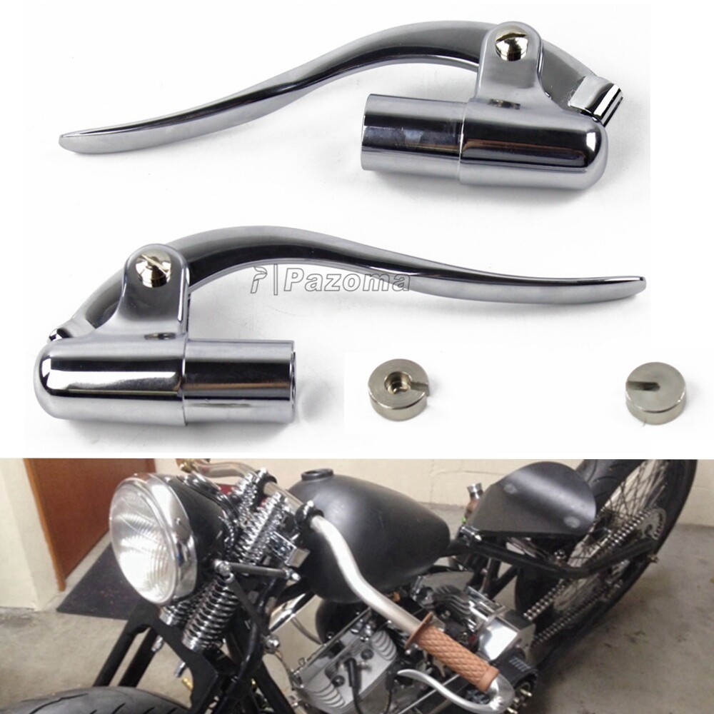 For Harley Bobber Chopper Retro Custom 1'' Handlebar Inverted Control ...