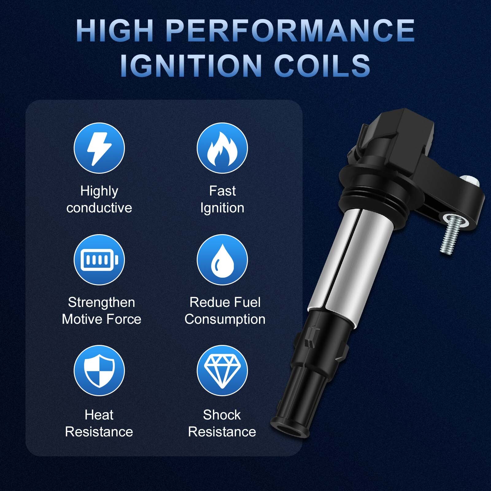 6X Ignition Coil For Cadillac SRX CTS STS GMC Acadia Buick Enclave ...