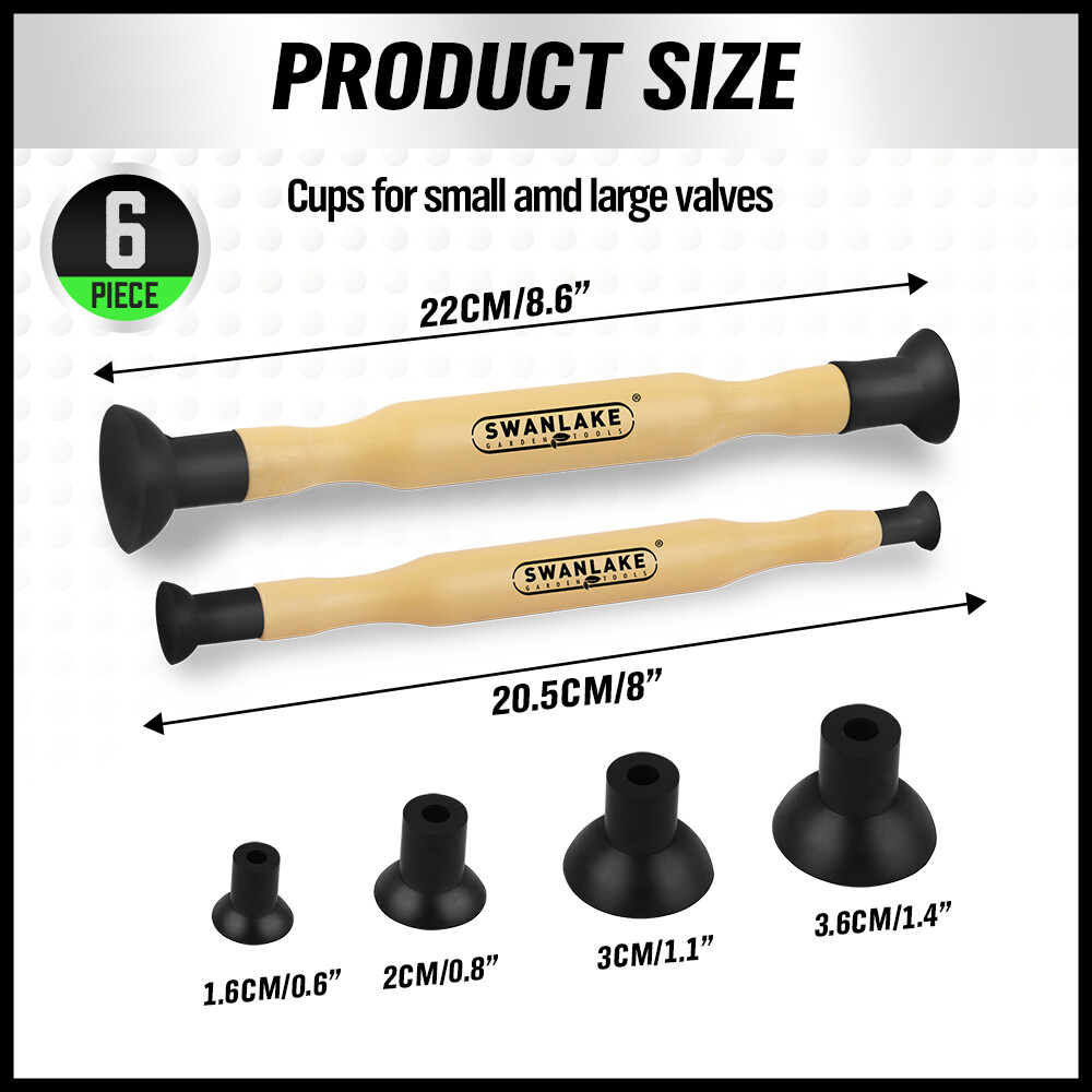 2x Valve Hand Lapping Grinding Sticks Valve Lapper Tool with Suction ...