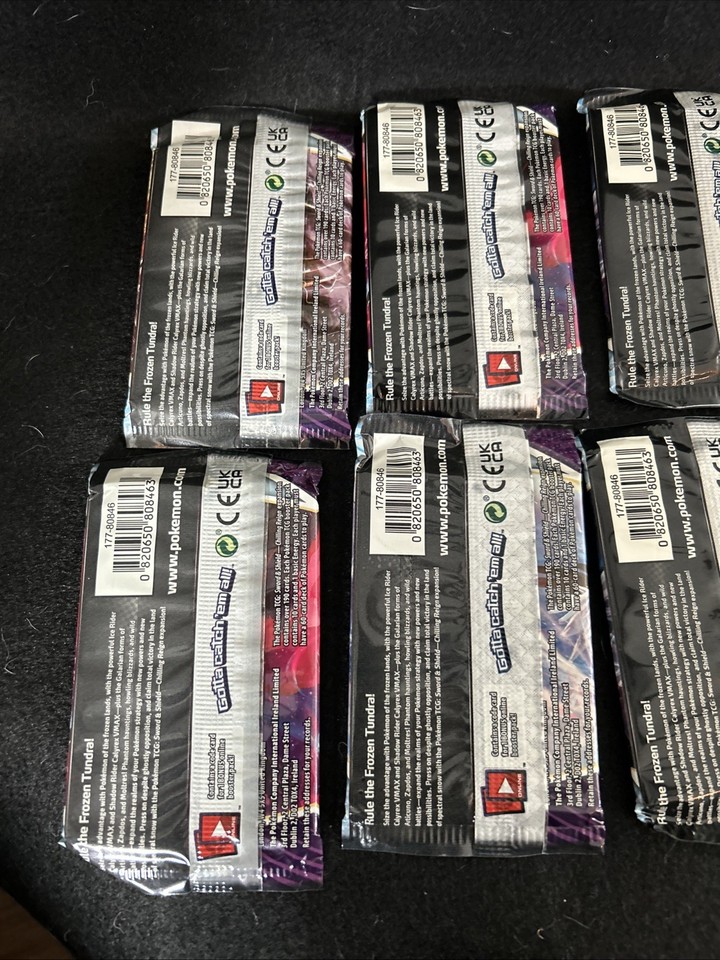 Pokemon Chilling Reign Booster Pack X 8 Full Art Set Factory Sealed ...