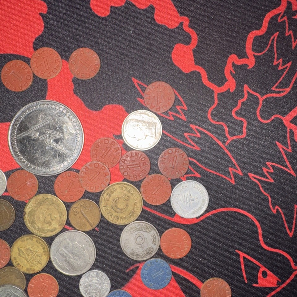 Lot Of Foreign Coins And WW2 only Coins. Notes. Collectibles! Vintage ...