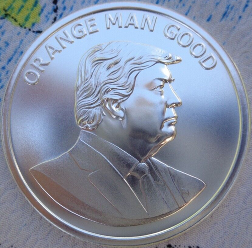 1 oz. TRUMP OMG - ORANGE MAN GOOD - SAVE AMERICA rounds .999 fine ...