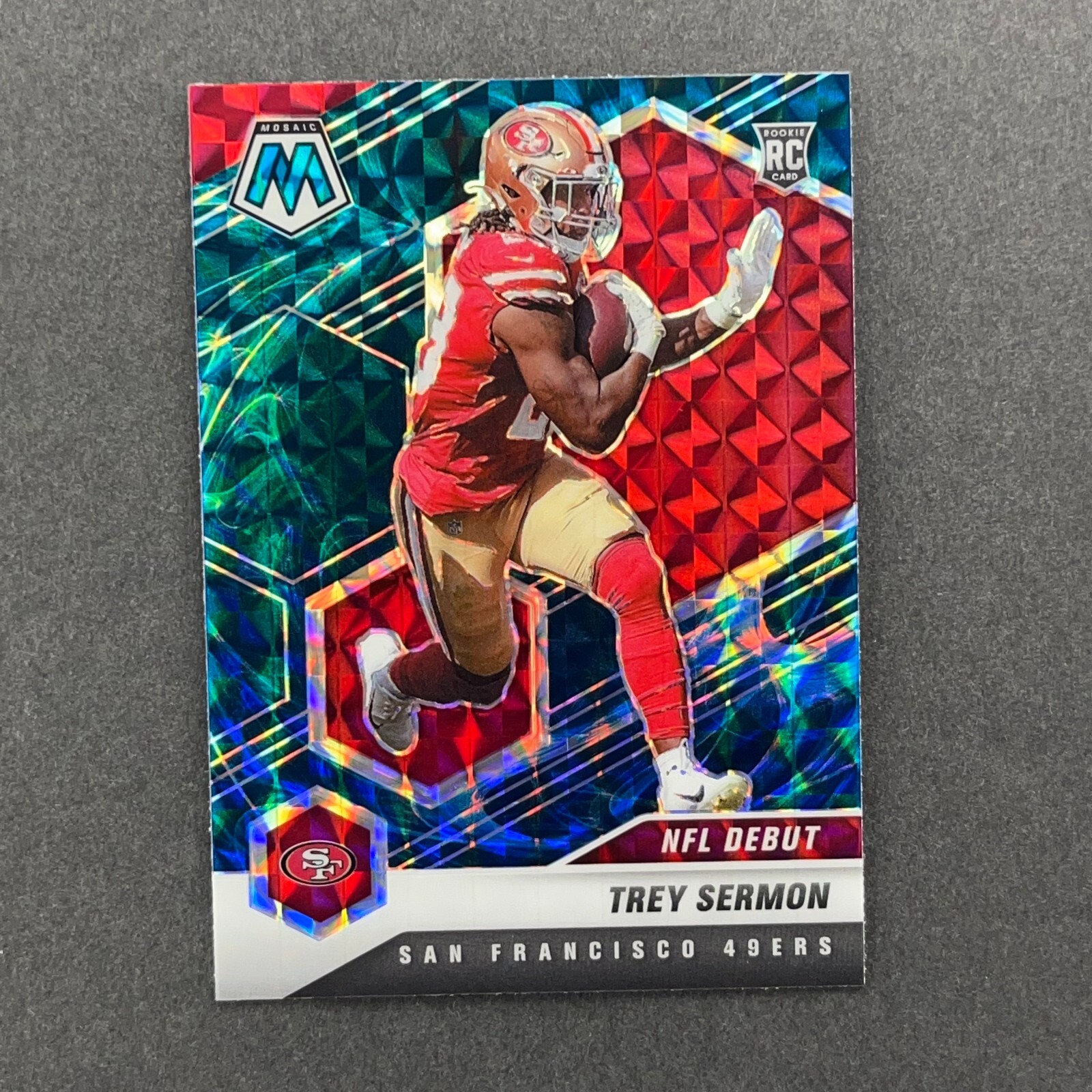 2021 Mosaic Trey Sermon Rookie NFL Debut Genesis SSP #255 Colt Buckeyes ...