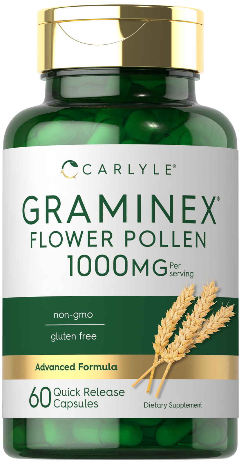 Graminex Flower Pollen Extract | 1000 mg | 60 Capsules | Non-GMO | by ...