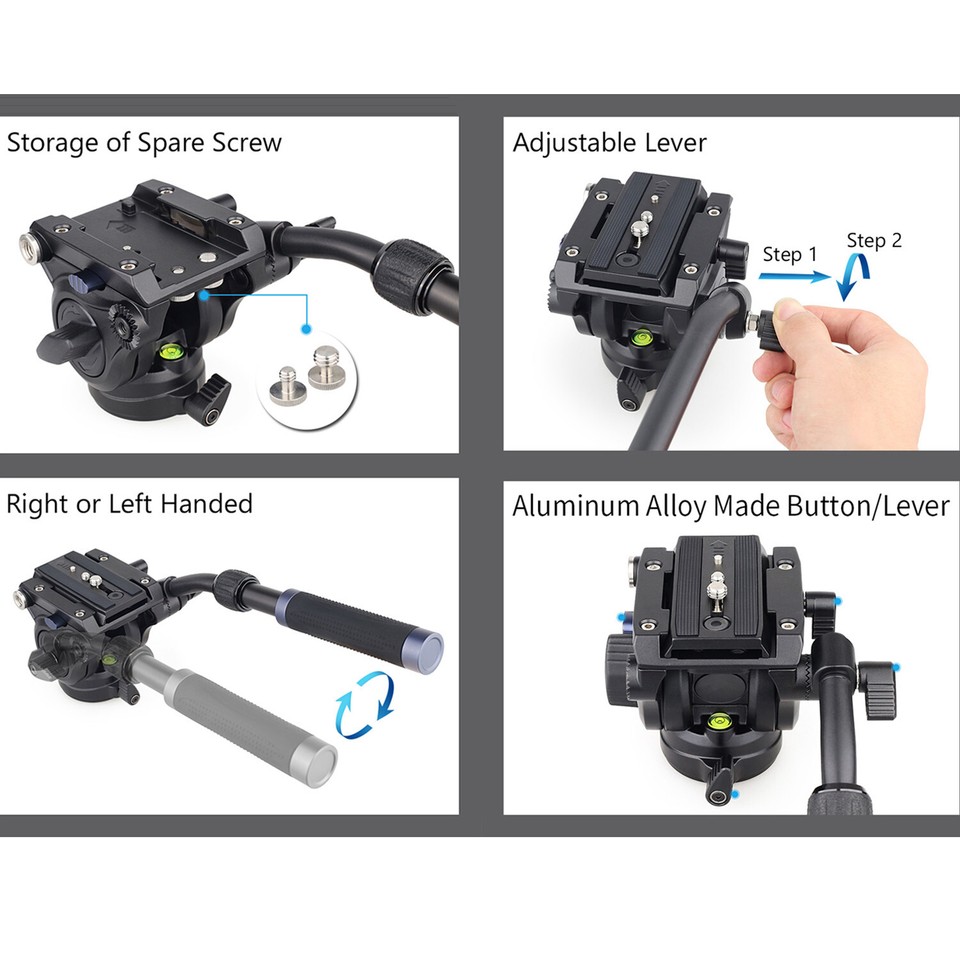 Heavy Duty Tripod Fluid Head Damping Head Drag Pan Head Camera Video ...