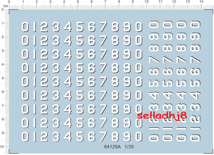1/35 Scale US Navy Number Decals for Military Tank Armor Model Kits | eBay