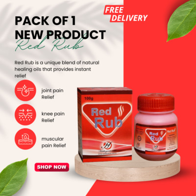 Men And Women 100g Red Rub for Muscle and Joint Pain Relief-Pack Of 1 ...