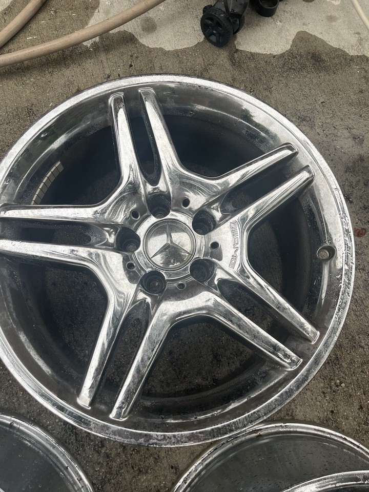 Mercedes 5 Spoke Alloy Wheels AMG 18 Set x4 - Silver | R230 SL | eBay