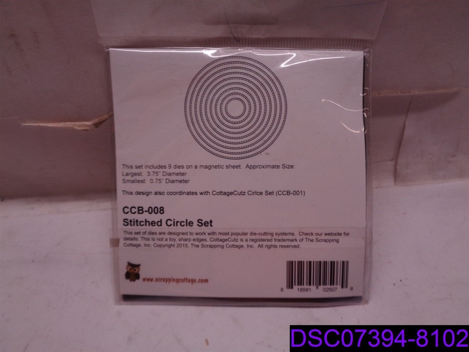 CottageCutz Basics Stitched Circle CCB-008 .75" To 3.75" 9 Pack | eBay