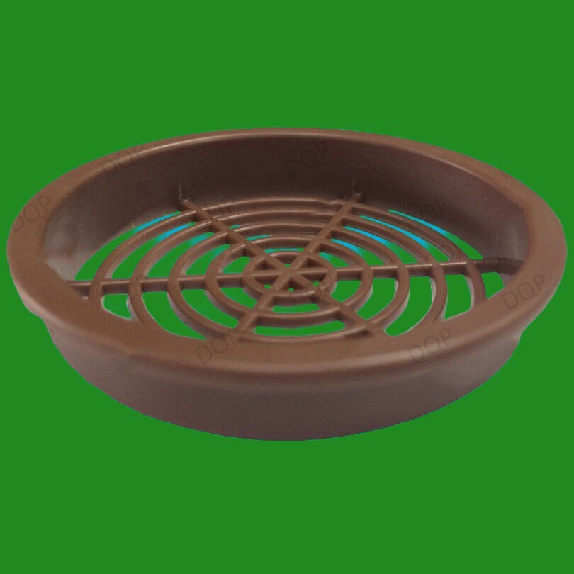 4x Brown Vivarium Reptile Push Fit Round 65mm Air Vents, 60mm Hole ...