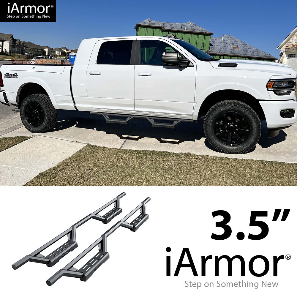 APS Stainless Steel Drop Steps for 10-24 Dodge Ram 2500 3500 Mega Cab ...