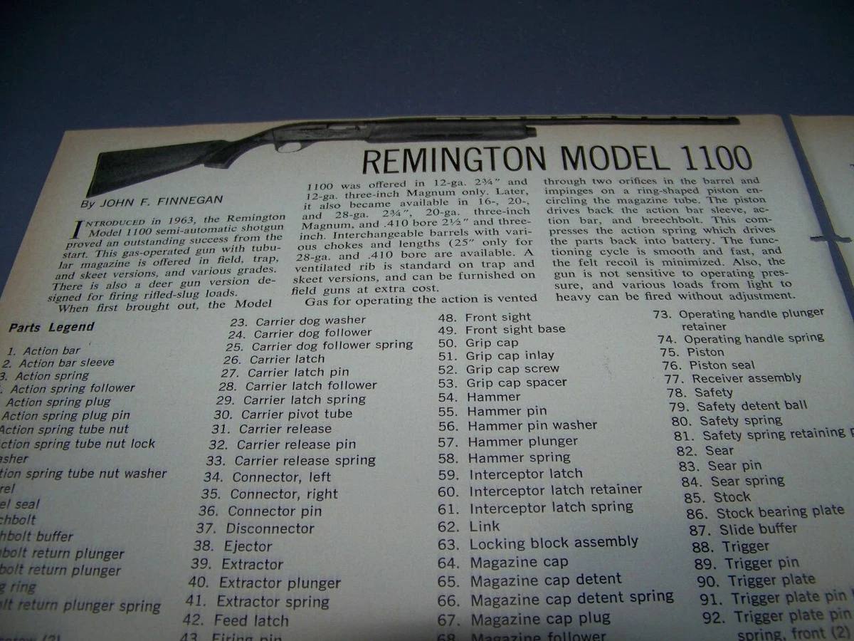 Remington 1100 Parts Breakdown