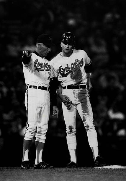 Cal Ripken Sr And Cal Ripkin Jr Baltimore Orioles talk 1980s Old Photo ...