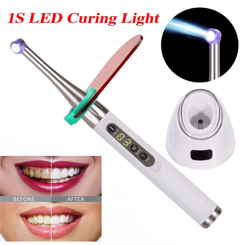 Dental Light Cure Lamp Cordless LED 1S Curing Light 1400mw 2 Colors | eBay