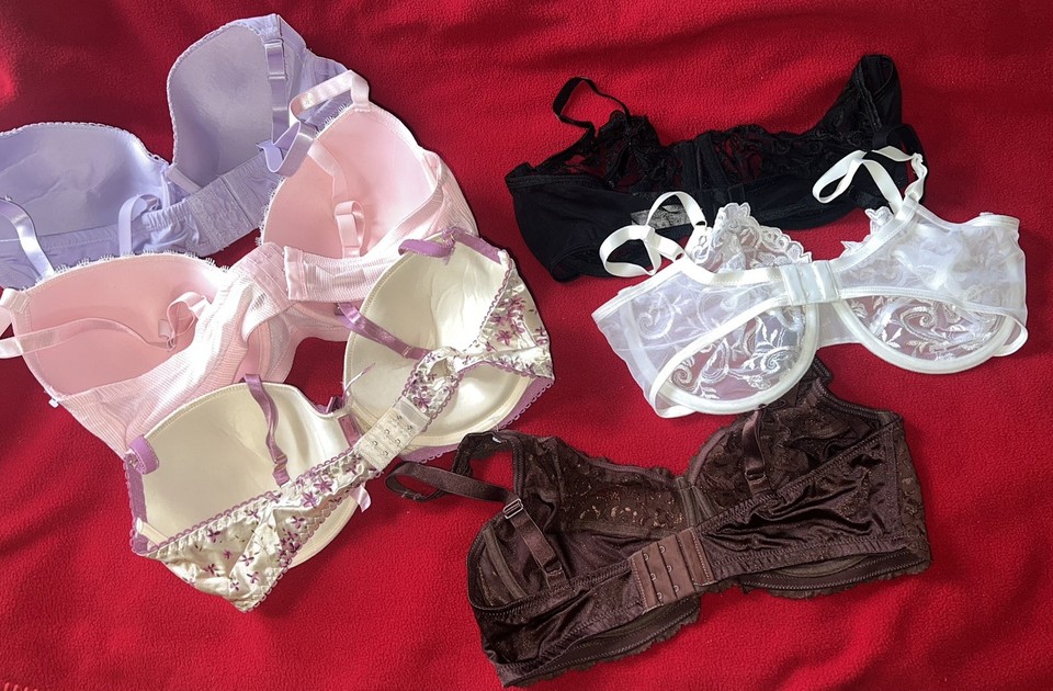 Lot of 6 Size 40C & 40D Smooth Underwire Bras Playtex Vanity Fair NY ...