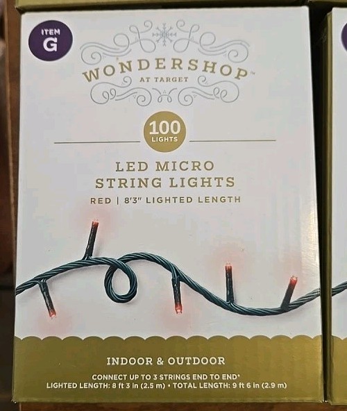 Lot Of 4 Box Wondershop LED Micro Holiday Lights RED 8'3" String 100 ...