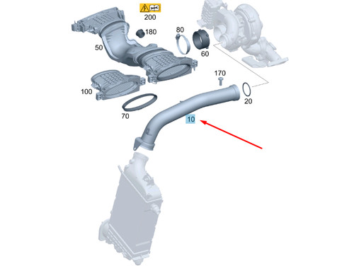 MERCEDES-BENZ ML W164 INTERCOOLER AIR MANIFOLD A6420908437 ORIGINAL NO ...
