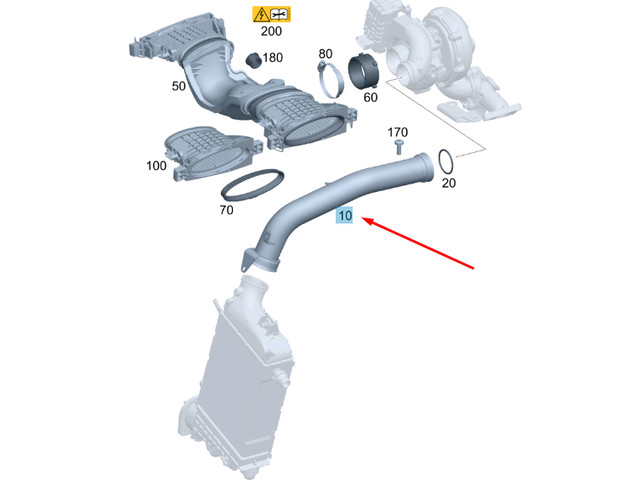 Original Mercedes-Benz E CLS C G R GLC Air Intake Manifold Pipe ...