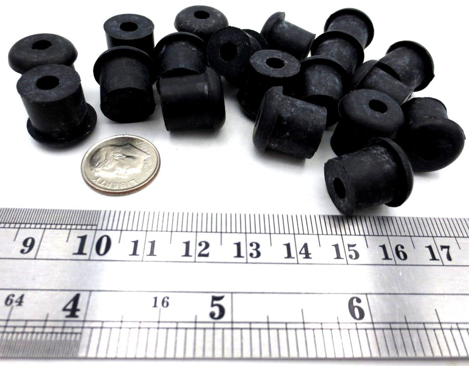 1/2" Hole Fit Flange Rubber Bushing Has 1/8" Thru Hole - Durable! Free ...