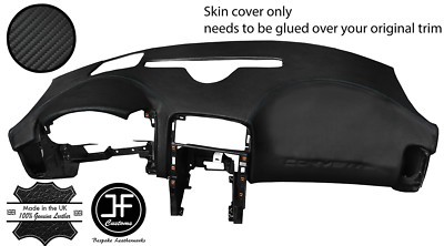 BLACK STITCH DASH DASHBOARD CARBON VINYL & LEATHER COVER FOR CORVETTE ...