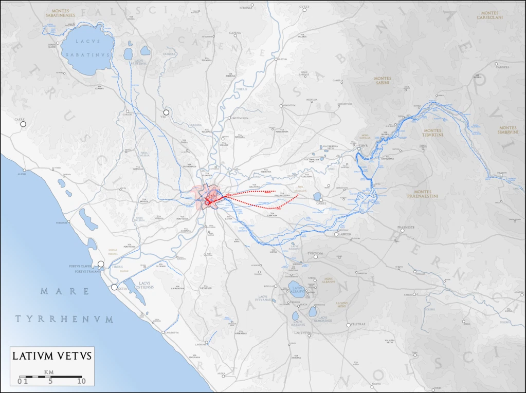 Roman Aqueducts Map