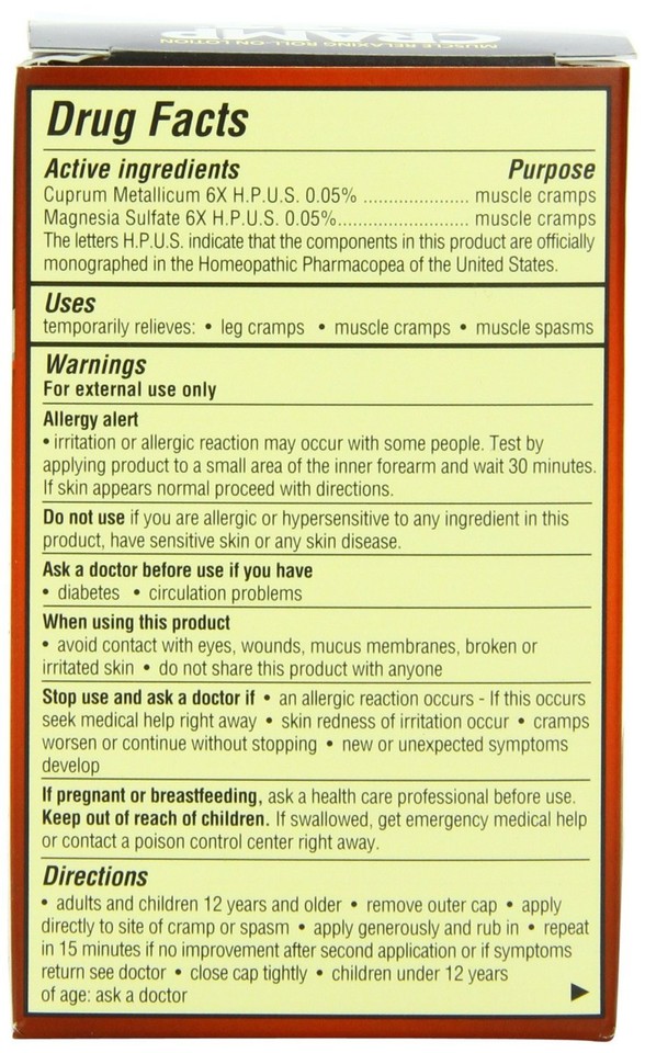 Cramp 911 Muscle Relaxing Roll-on Lotion, Net Wt. 0.71 oz (PACK OF 2 ...