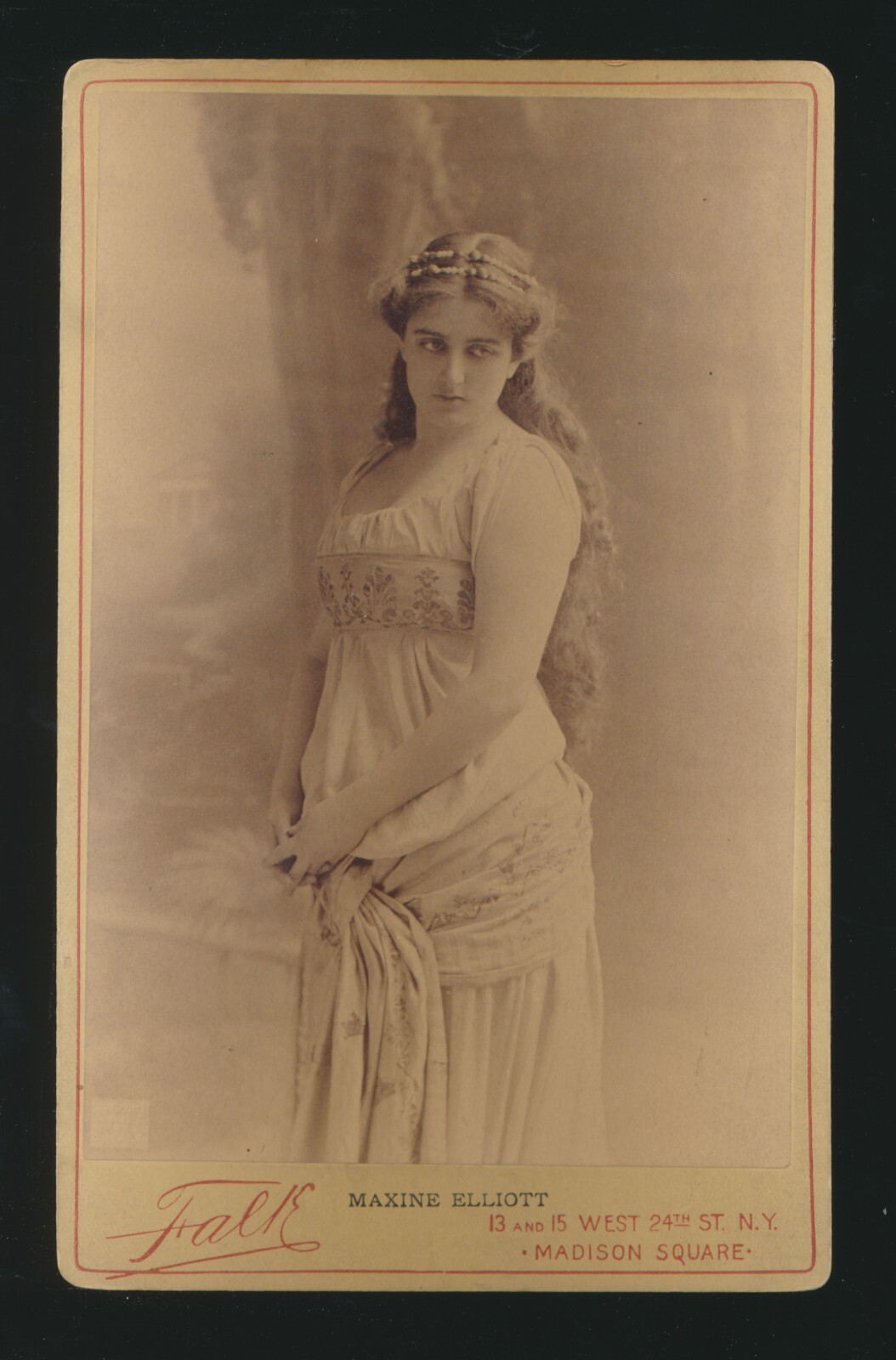1890's BENJAMIN J. FALK Cabinet Photograph -MAXINE ELLIOTT (Actress) JP ...