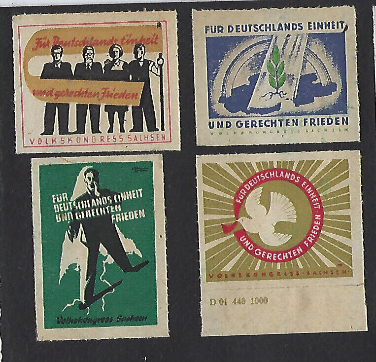 COLLECTION OF 19 POST WW2 LABELS PEACE GERMANY SAVE SCRAP BIBLES NOW ...