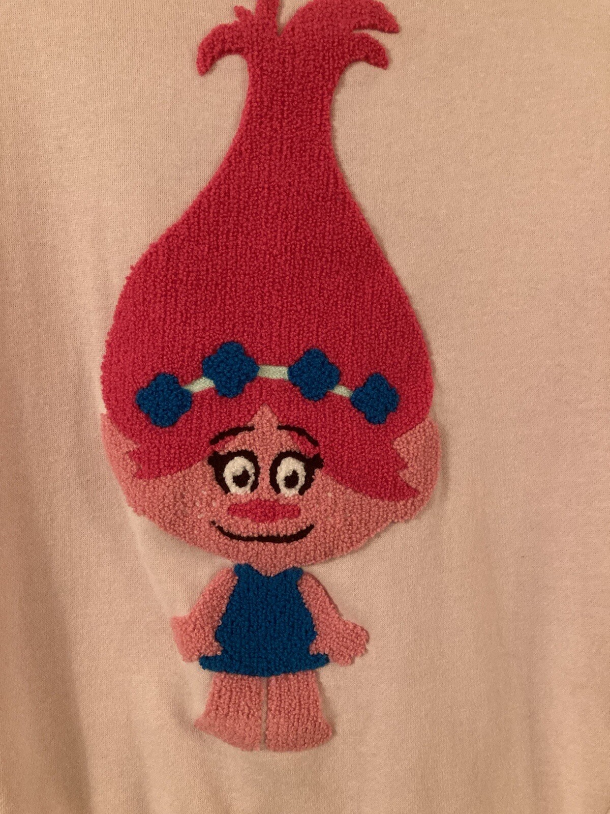 DISNEY DREAMWORKS "TROLLS" PINK SWEATSHIRT PINK EMBRO… - Gem